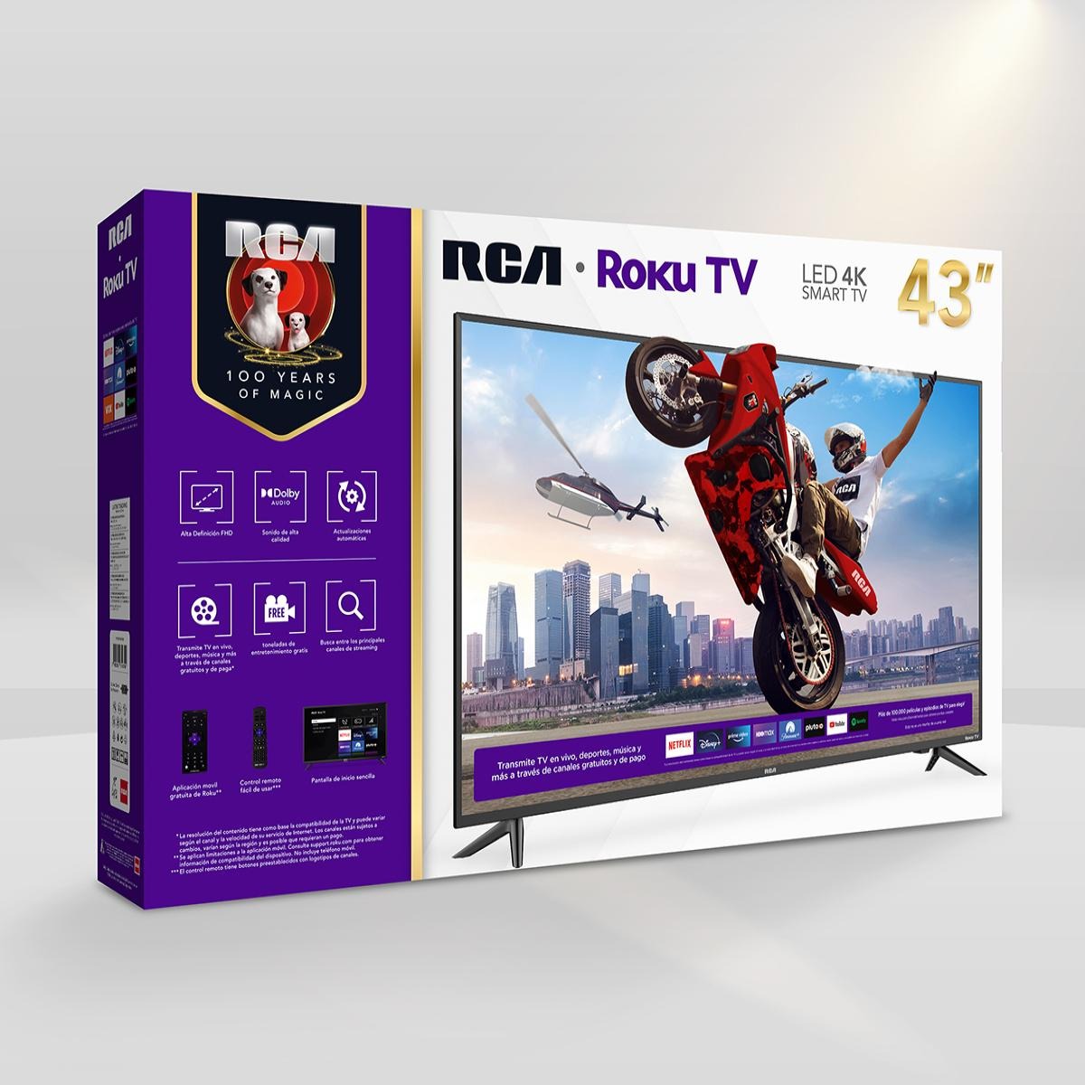 Televisor RCA 43" Smart Tv + Roku - Frameless - House of B